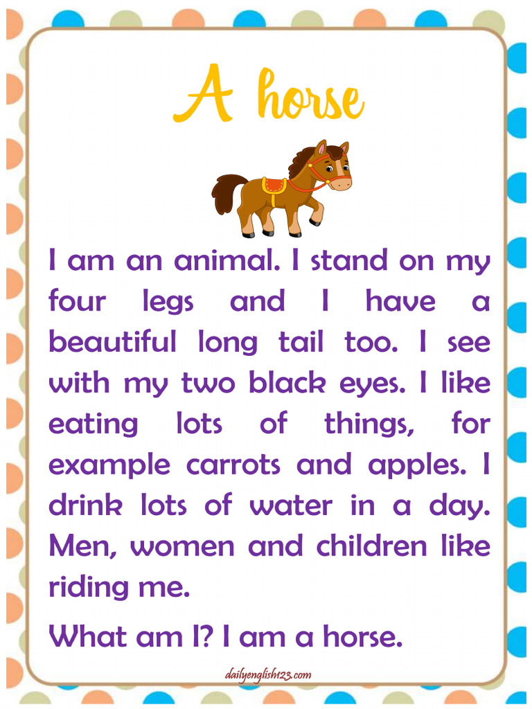 Reading A Horse | PDF