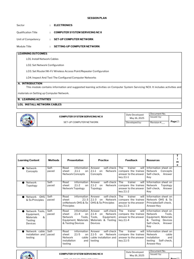 CBLM Setup Computer Network | PDF | Computer Network | Network Topology