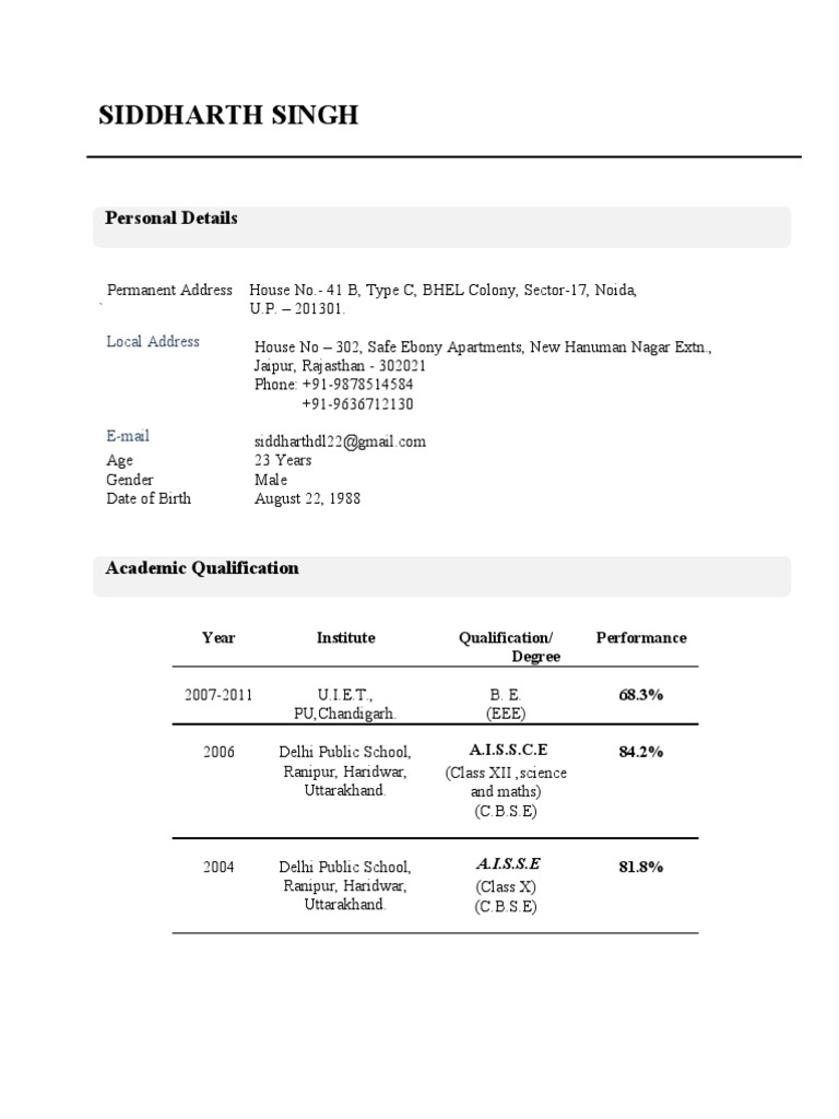 Siddharth Singh Resume | PDF | Computing | Software