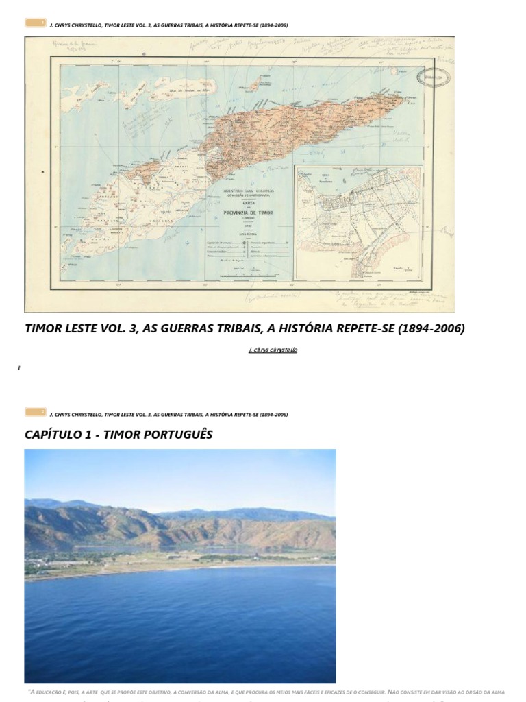 Timor Leste Vol. 3, As Guerras Tribais, A História Repete-Se (1894-2006) | PDF | Portugal | Morte