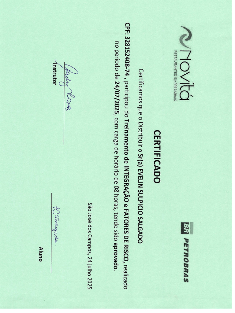 Integracao Evelin Sulpicio | PDF