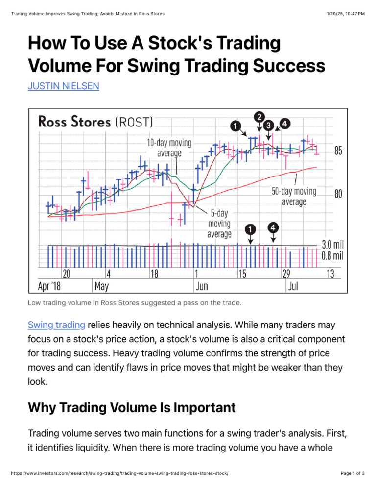Trading Volume Insights for Swing Trading | PDF | Knowledge Economy ...