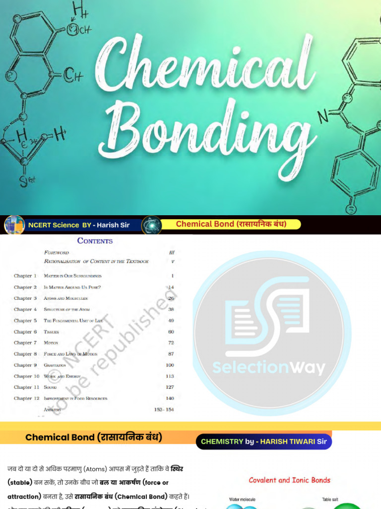 Chemical Bonds Class 05 | PDF