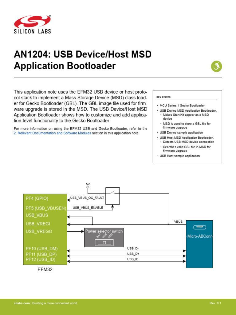 An1204 Efm32 Usb MSD Application Bootloader | PDF | Booting | Microcontroller