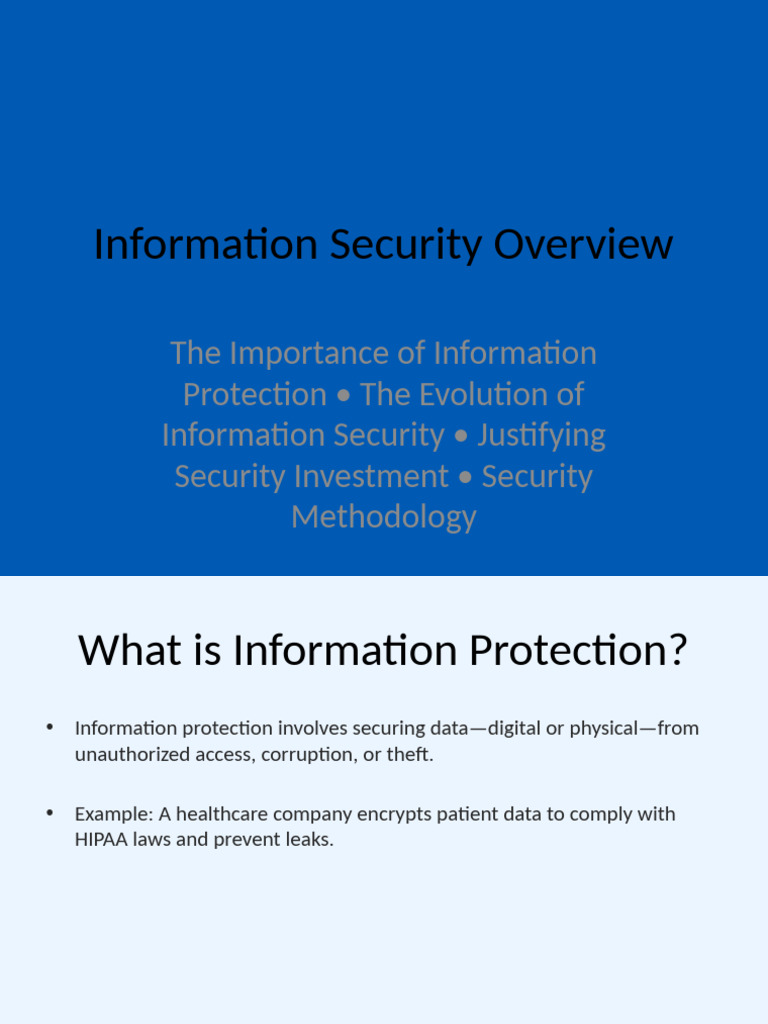 Detailed Information Security Presentation | PDF | Security | Computer ...