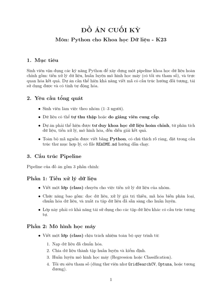 Đồ án cuối khoá Python Ver3 | PDF