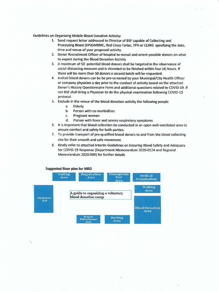 Process Flow (Organizing Blood Donation) | PDF