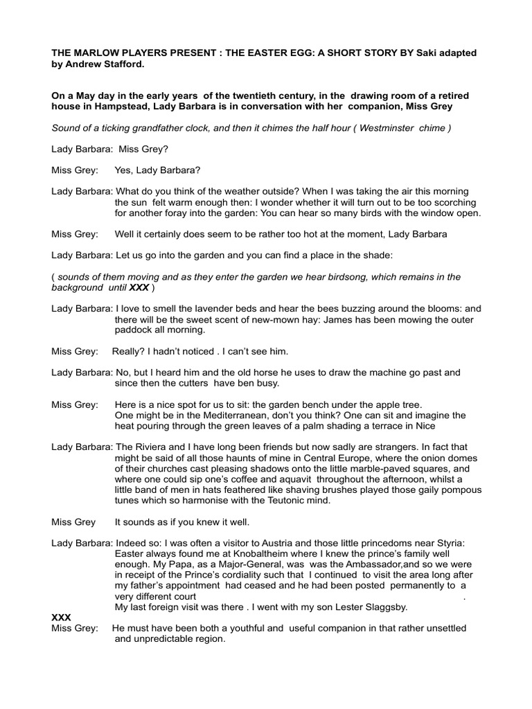 The Easter Egg Saki in WORD Checked Script | PDF