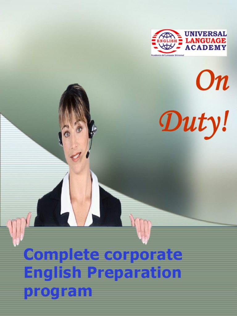 On Duty!: Complete Corporate English Preparation Program | PDF | Goal ...