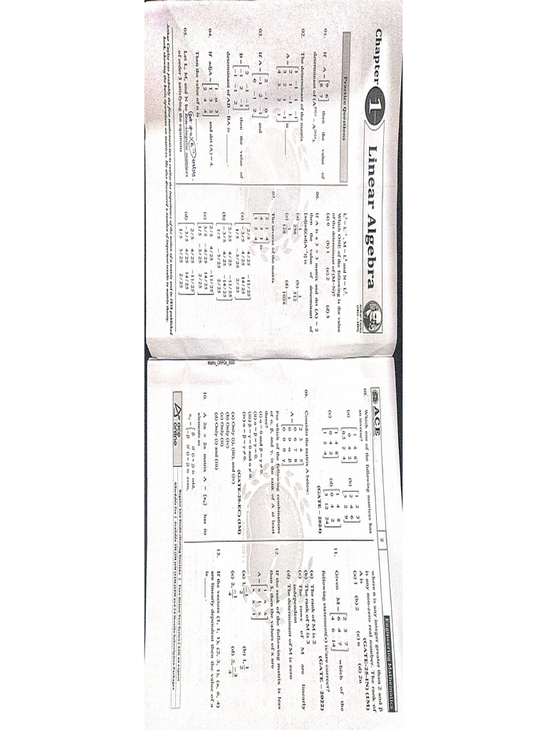 Linear Alg Qus | PDF