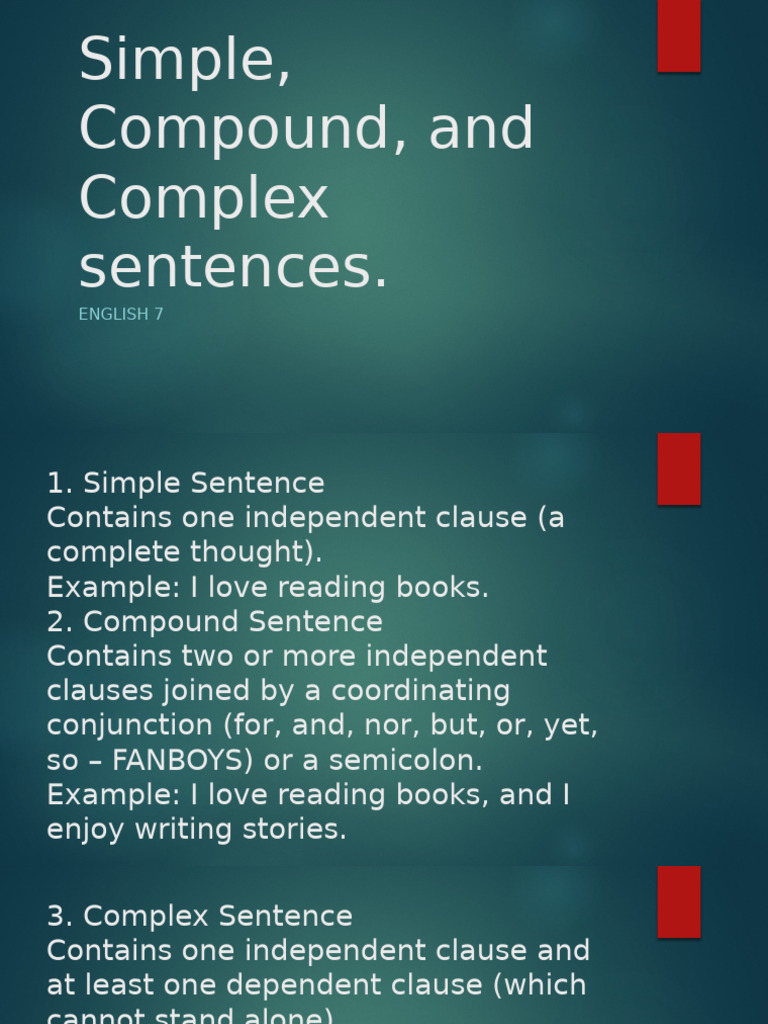 Simple, Compound, and Complex Sentences Activity | PDF | Language ...