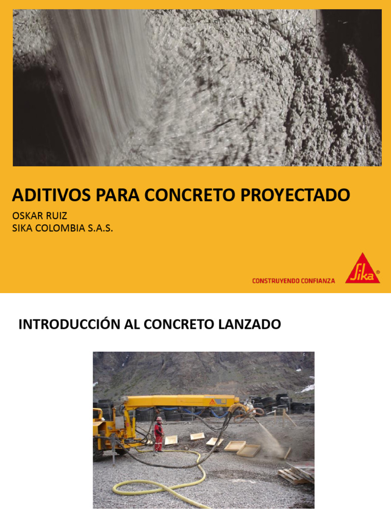 Aditivos para Concreto Proyectado | PDF | Hormigón | Cemento