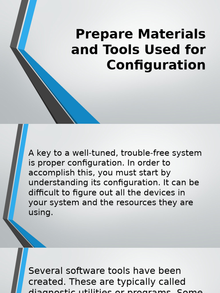 Prepare Materials and Tools Used For Configuration | PDF