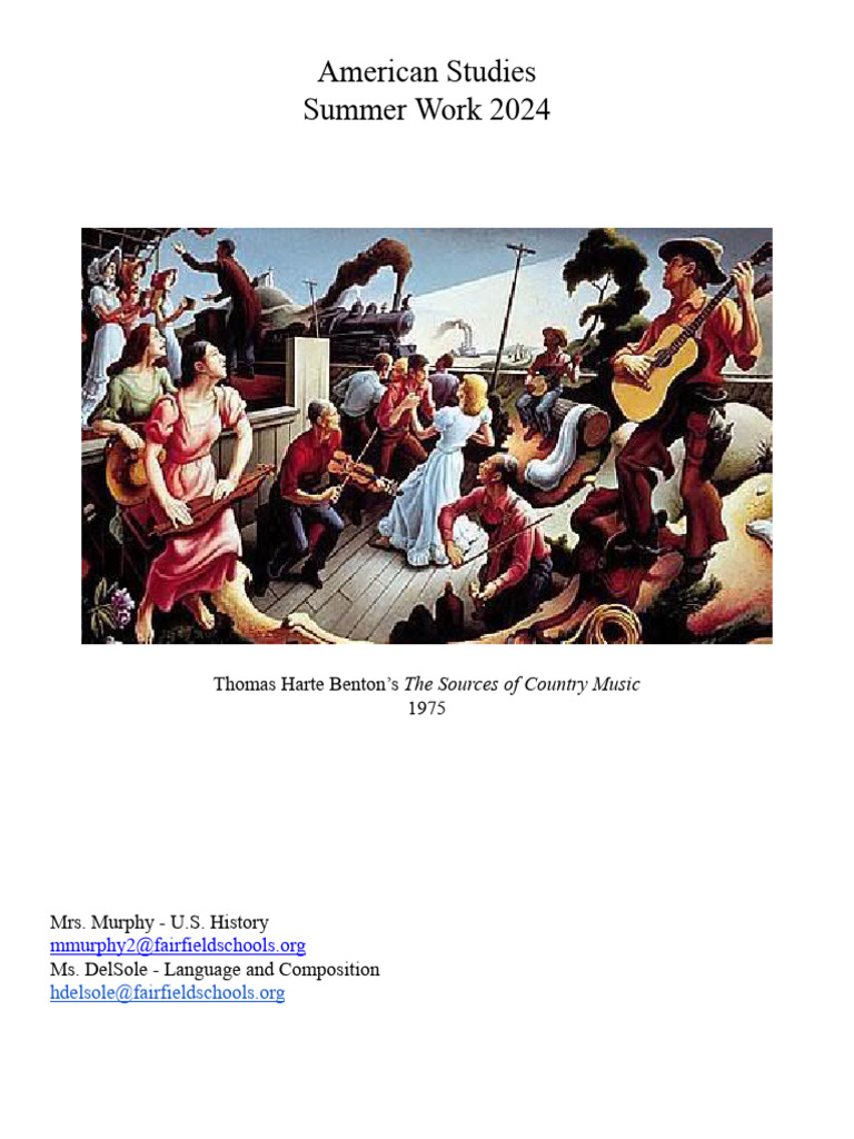 AP American Studies Summer Assignments | PDF | Rhetoric | Essays