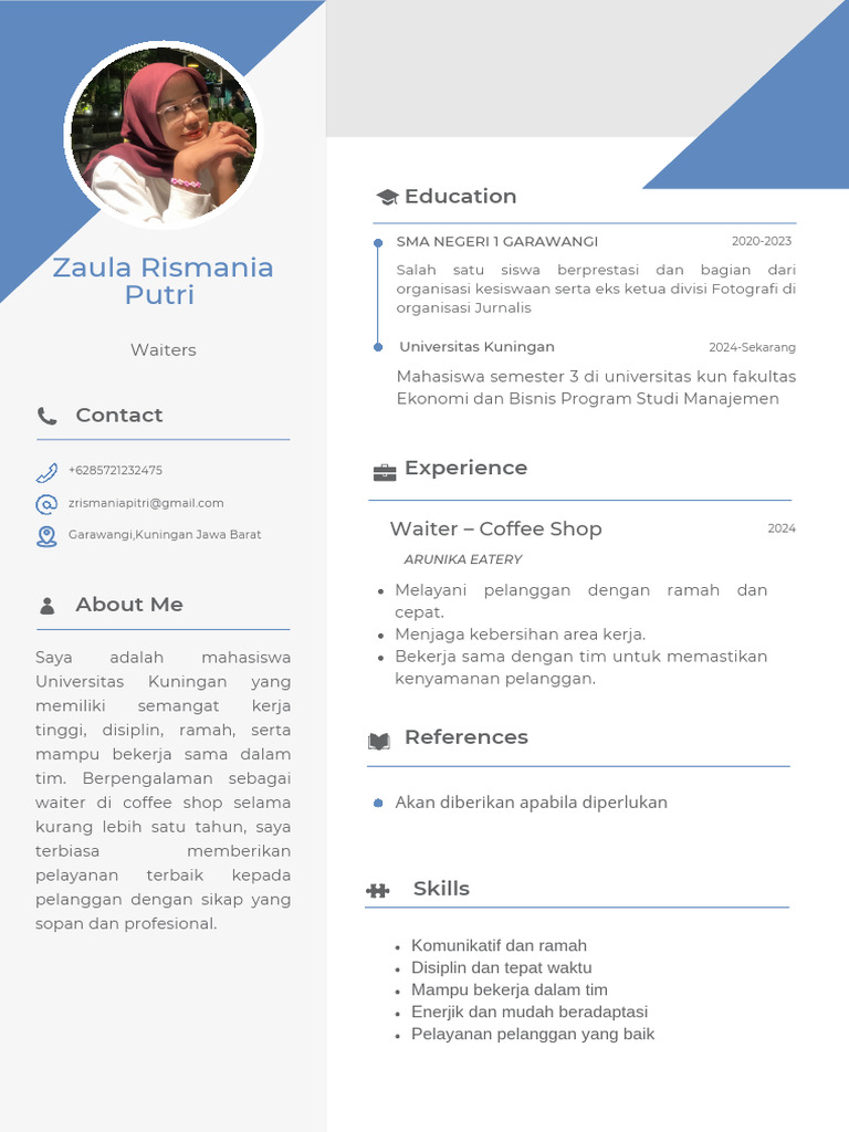 Cv::Waiters | PDF