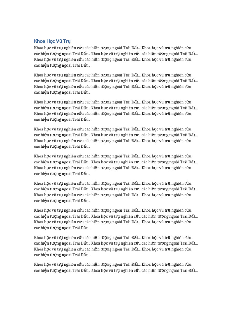 Khoa Hoc Vu Tru | PDF