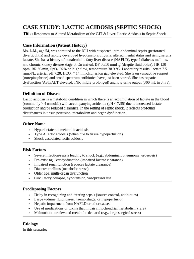Lactic | PDF | Sepsis | Shock (Circulatory)