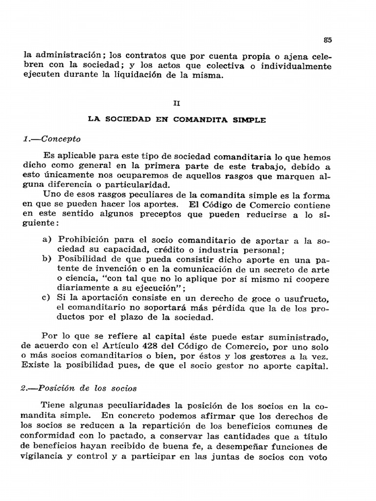 Sociedades en Comandita Simples y Por Acciones | PDF
