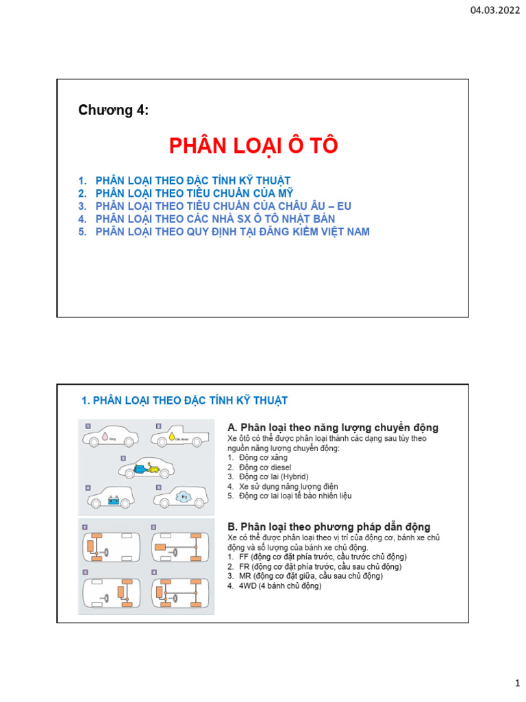 Chuong 4 - Phan Loai Oto | PDF