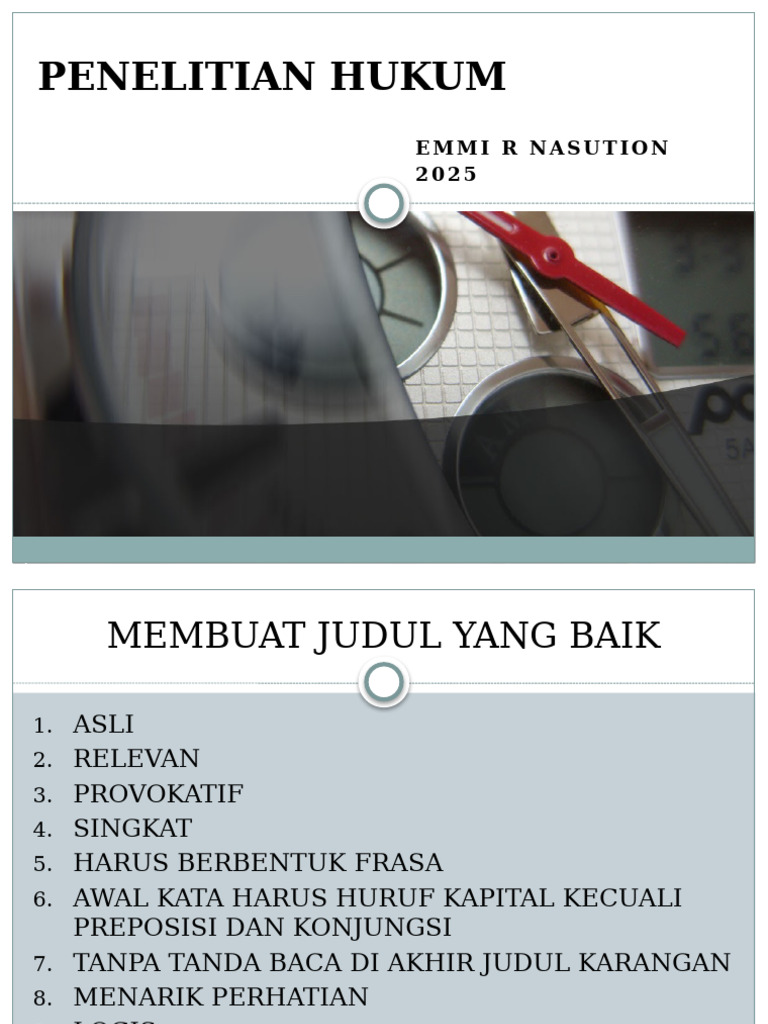 Bahan 3 Membuat Judul Yang Baik | PDF