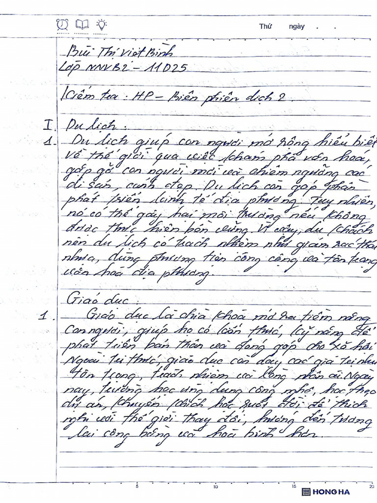 BÙI THỊ VIỆT BÌNH - 11D25 - BIÊN PHIÊN DỊCH 2 | PDF