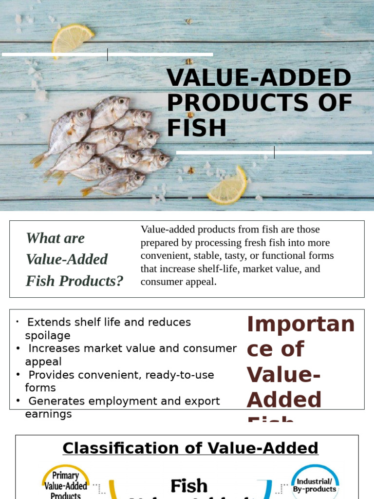 Fish Value-Added Products | PDF | Foods | Food And Drink Preparation