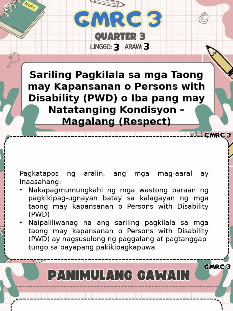 GMRC PPT WQ3 Day 3 | PDF