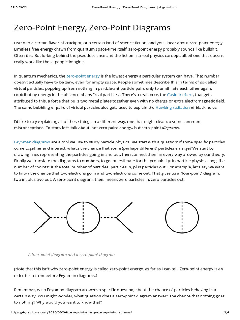 Zero-Point Energy, Zero-Point Diagrams - 4 Gravitons | PDF | Force ...
