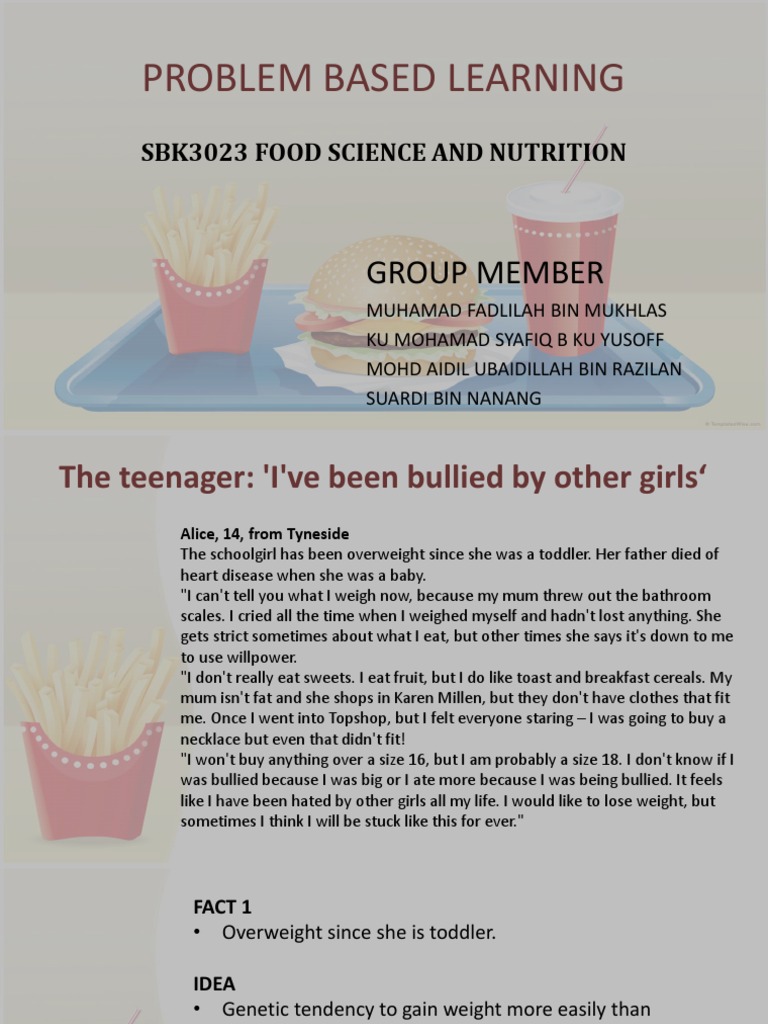 Problem Based Learning (Food Science and Nutrition) | PDF | Obesity ...