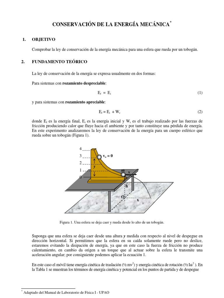 Conservacion de La Energia Mecanica - Ind | PDF | Energía cinética ...