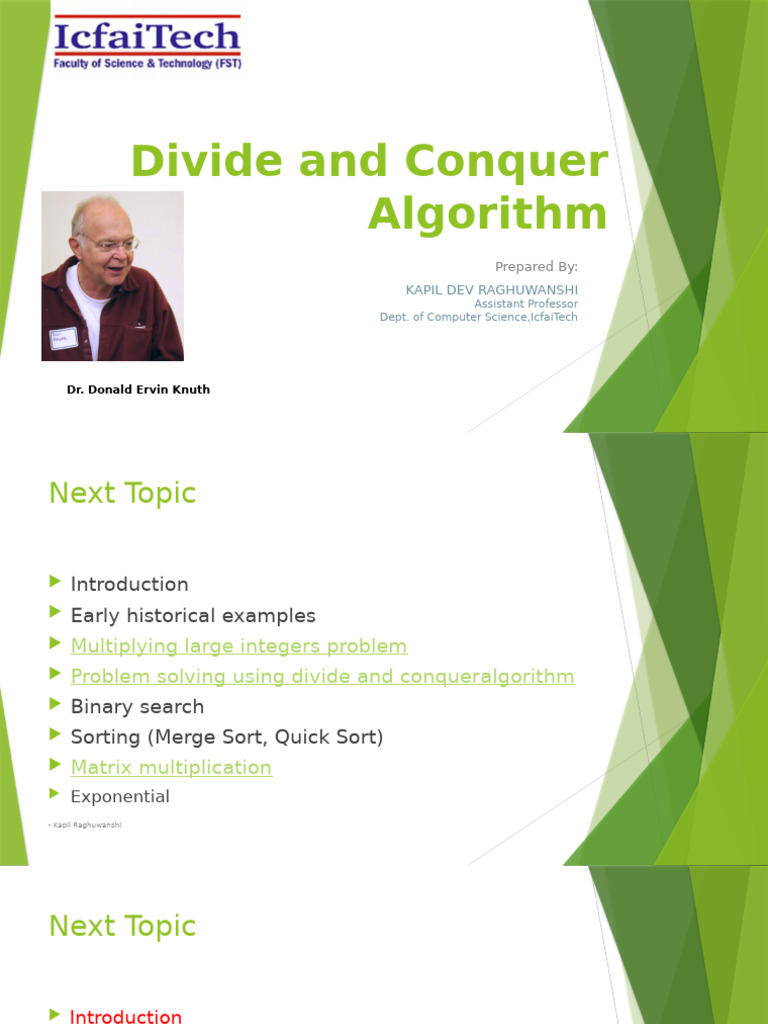 Unit 2 Divide and Conquer Algorithm | PDF | Algorithms And Data ...