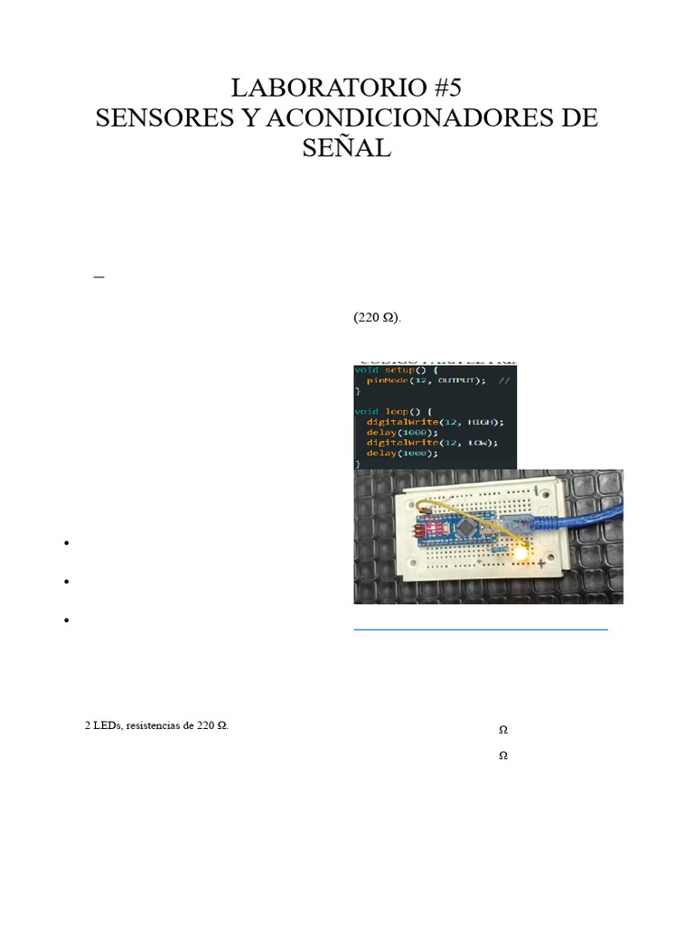 LAB5 | PDF | Diodo emisor de luz | Arduino