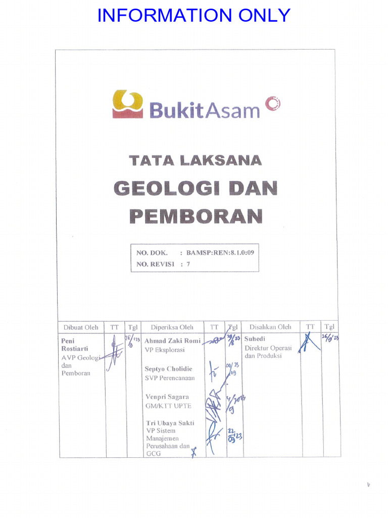 BAMSP-REN-8.1.0-09 TL Geologi Dan Pemboran Rev7 | PDF