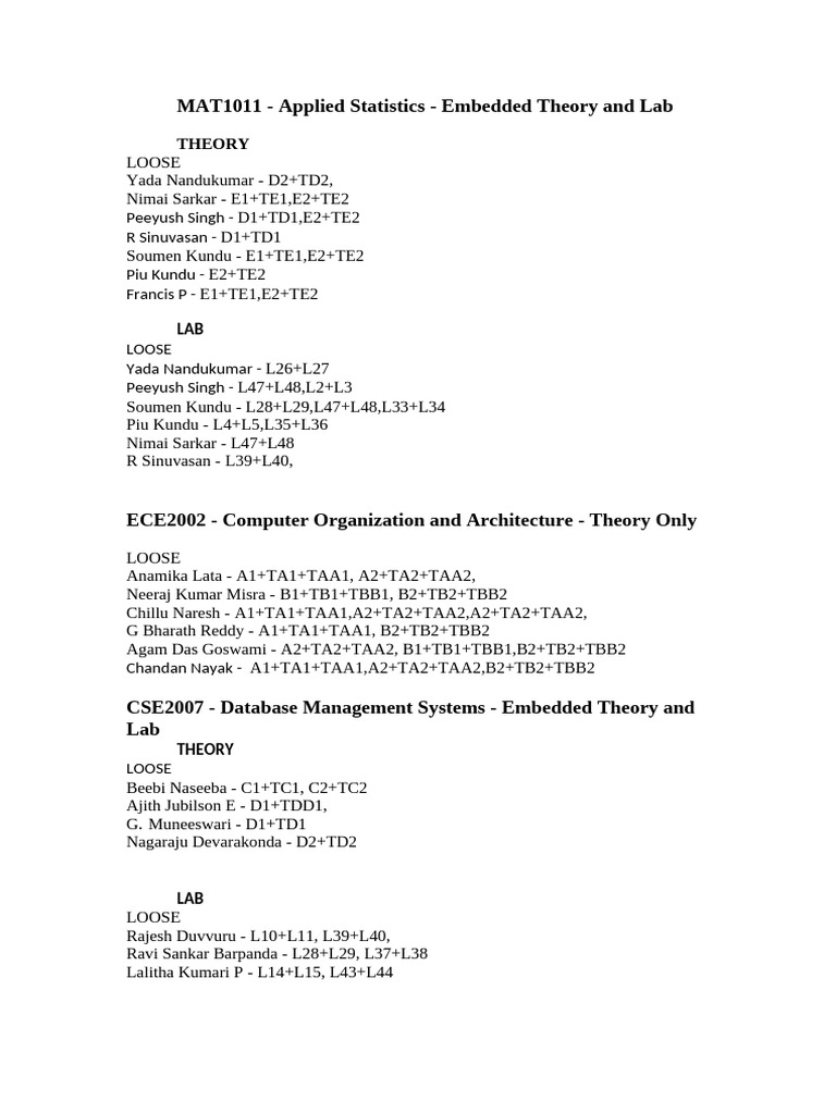 Course Structure for Applied Statistics and CS | PDF