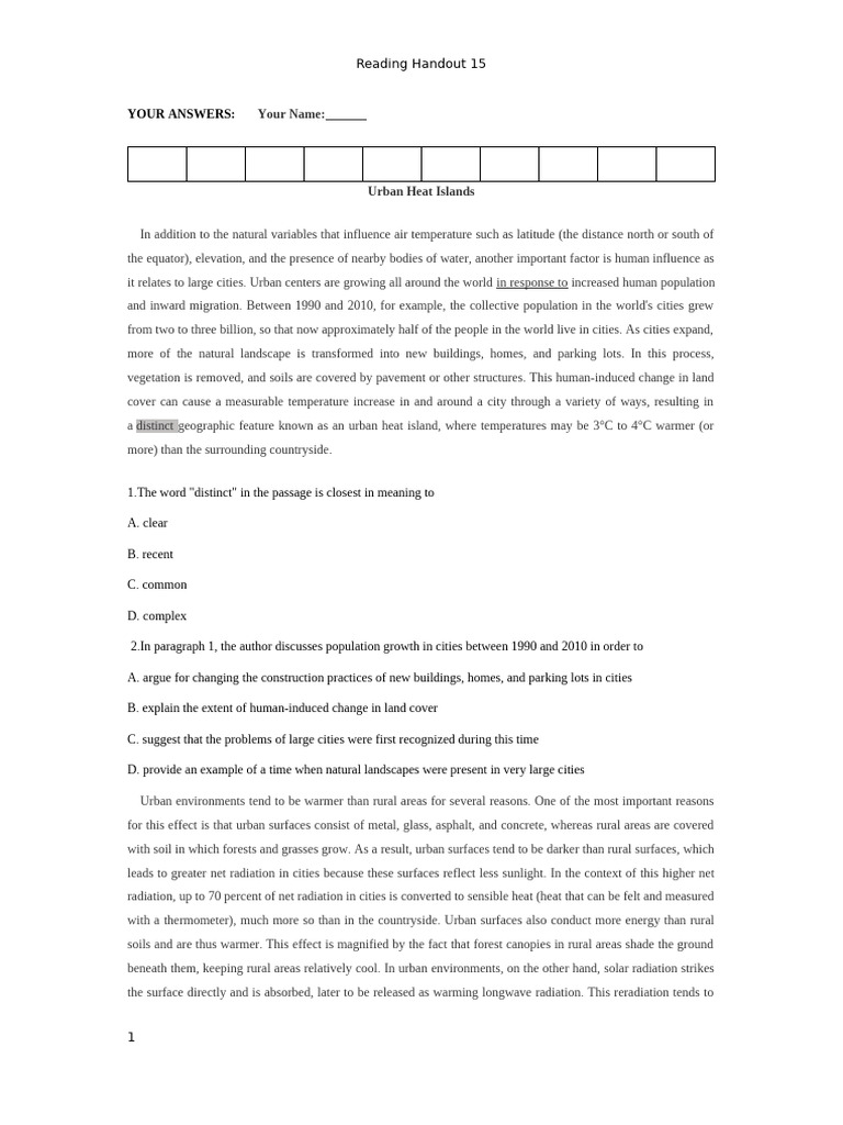 2400 Reading Handout 15 | PDF | Water | Heat