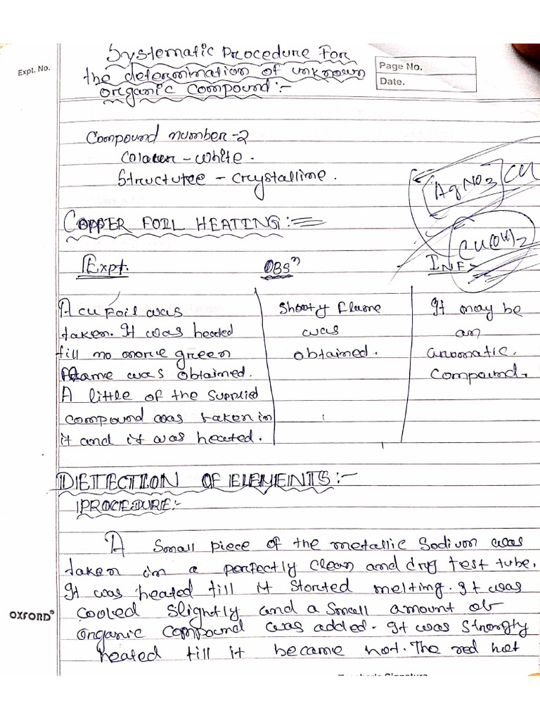 Organic Practical - 1 | PDF