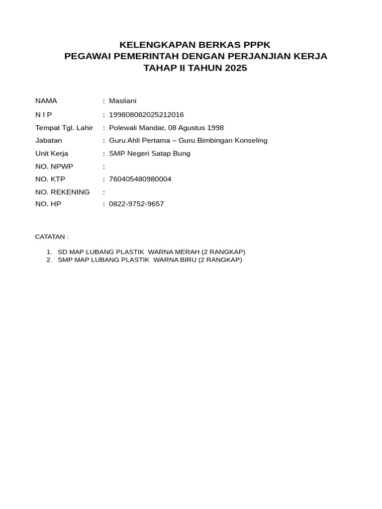 Berkas PPPK Guru 2025: Panduan Lengkap | PDF