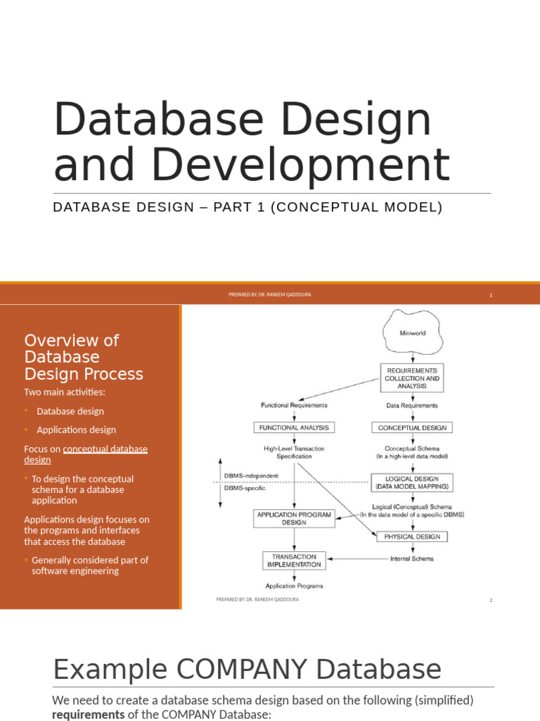Database Design - Part 1 - Conceptual Design | PDF | Software Design | Information Science