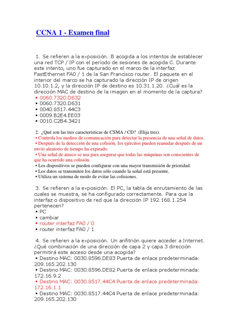 Exploration CCNA1 v4.0 Examen Final | PDF | Enrutador (Computación ... Exploration CCNA1 v4.0 Examen Final | PDF | Enrutador (Computación ...