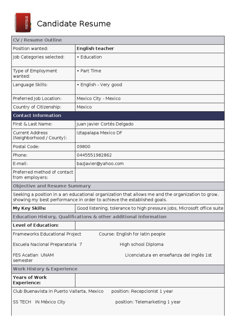 Candidate Resume | PDF