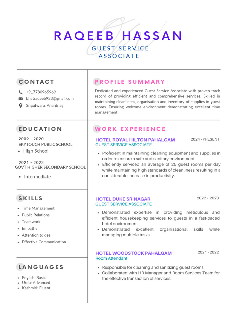 Resume Raqeeb | PDF