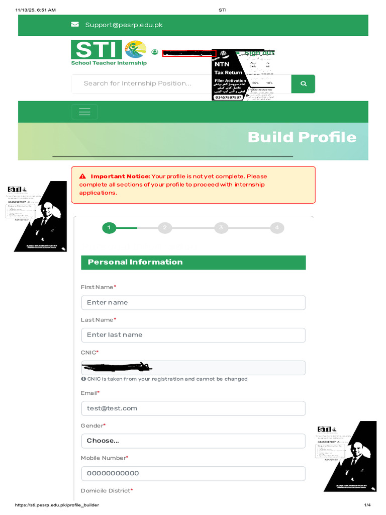 Complete Your Internship Profile | PDF | Software | Computing