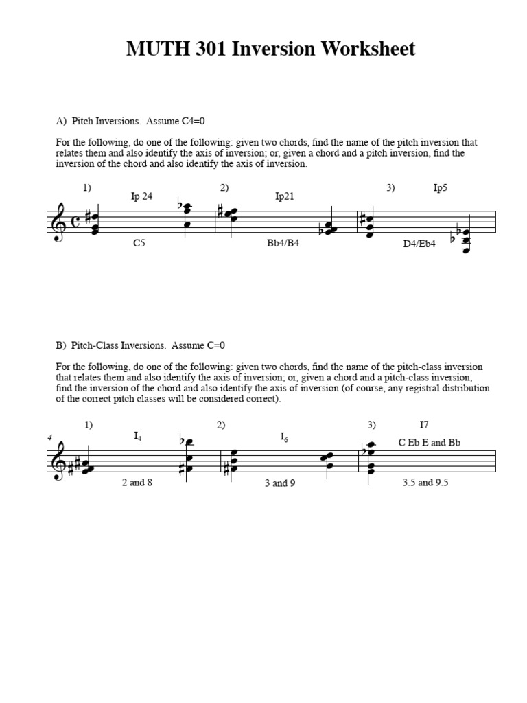 301 Inversion Key | PDF