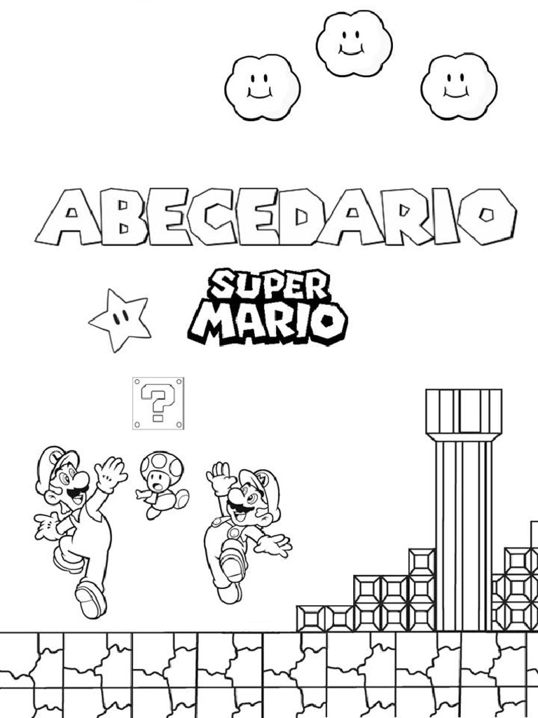 Copia de MARIO BROS-ABECEDARIO PARA COLOREAR | PDF