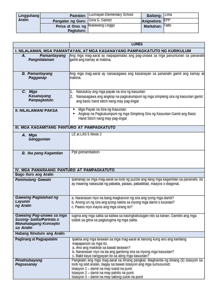 Epp 5 Q3 Week 2 | PDF