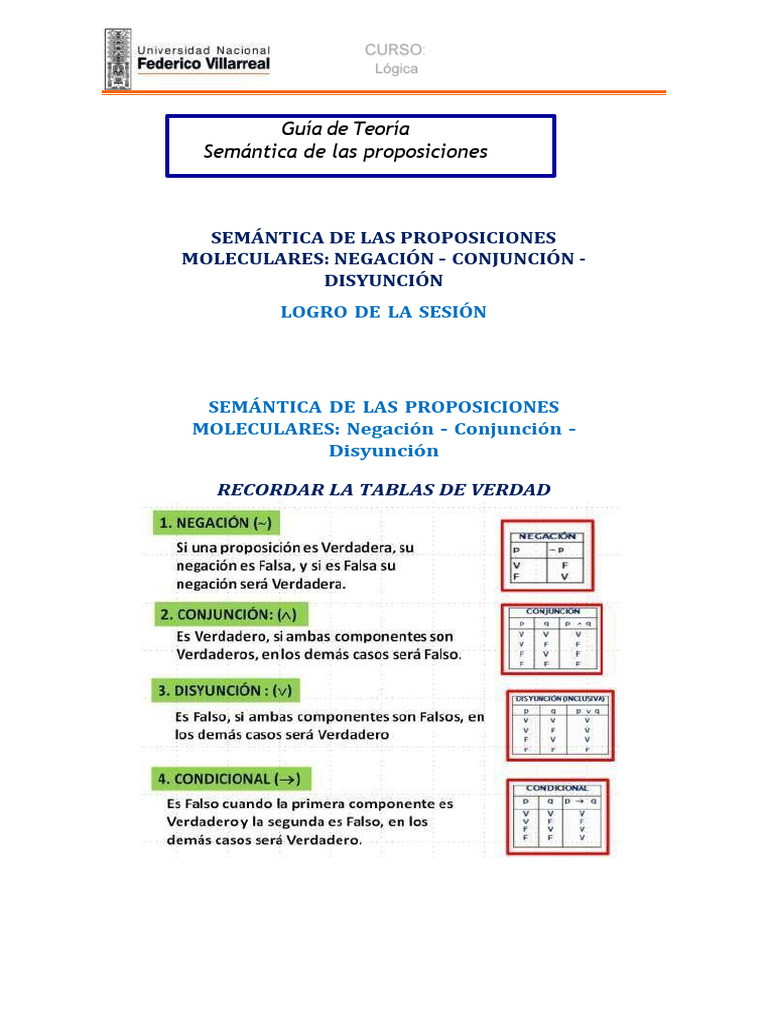 S6-Teoria-Semántica de Las Proposiciones | PDF | Proposición | Verdad
