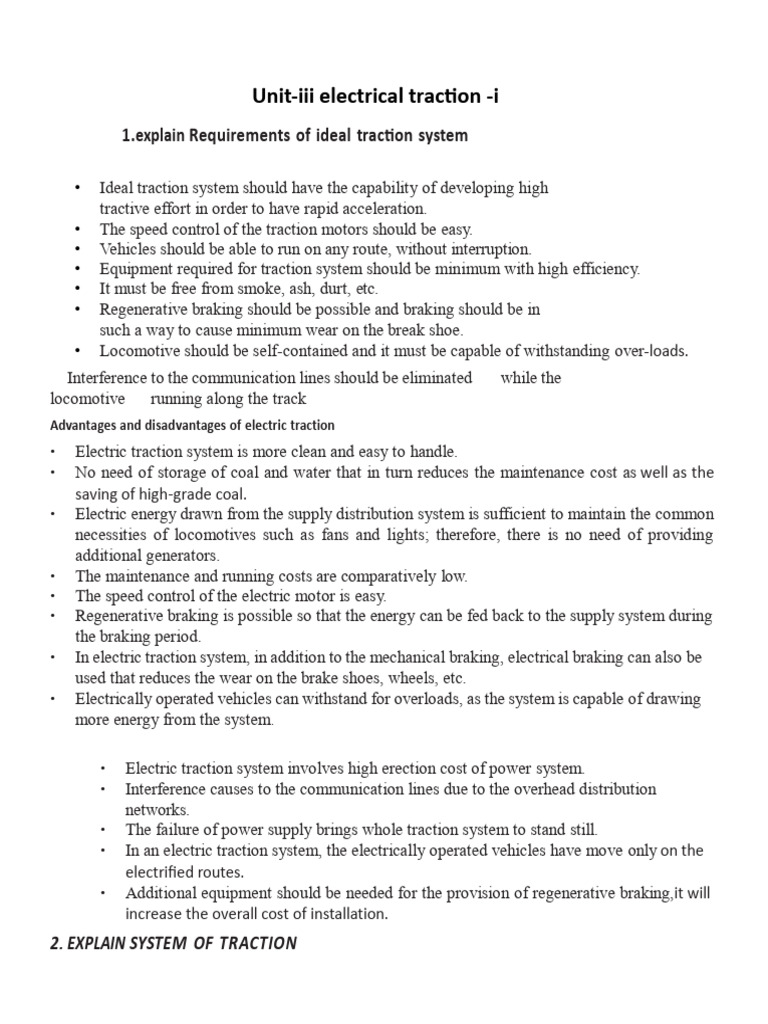 Electric Traction Systems Overview | PDF | Electric Motor | Locomotives