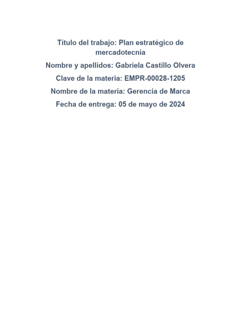 EMPR 00028 1205 S4 GabrielaCastilloOlvera | PDF | Marketing ...