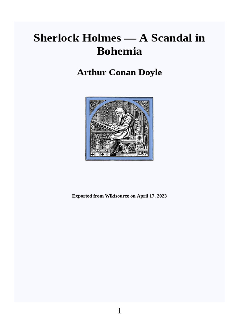 A Scandal in Bohemia | PDF | A Scandal In Bohemia | Irene Adler