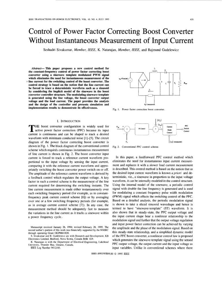 Control of Power Factor Correcting Boost Converter Without ...